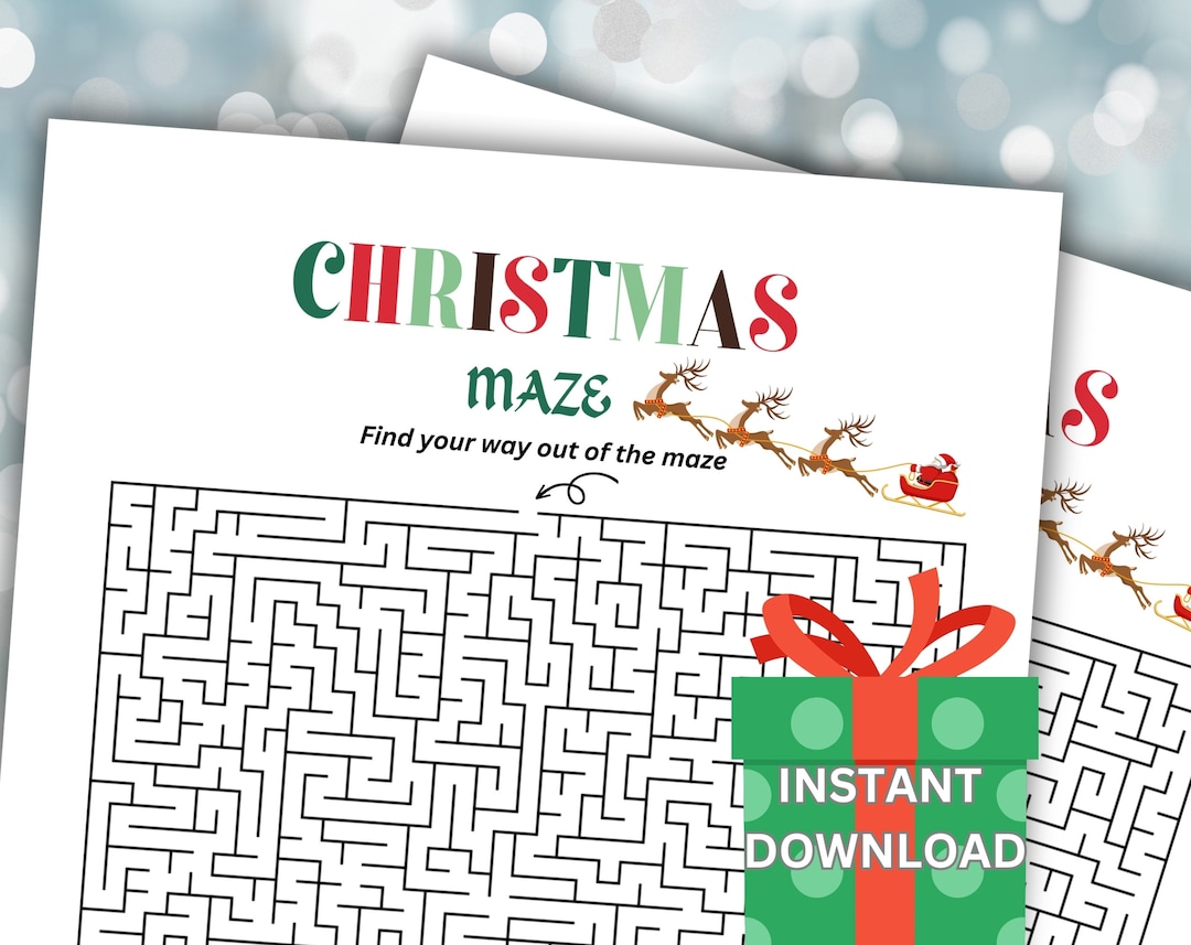 Printable Christmas Maze | Christmas Activity for Kids and Adults ...