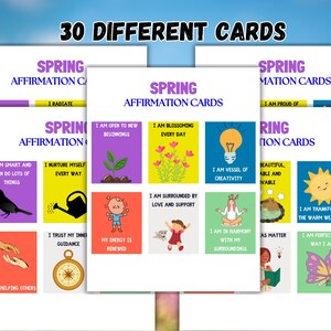 Printable Spring Affirmation Cards | Spring Positive Affirmation Cards ...