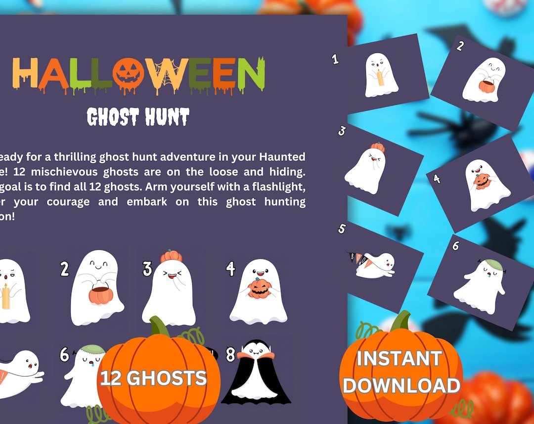 Printable Halloween Ghost Hunt for Kid | Halloween Activity for Kids ...
