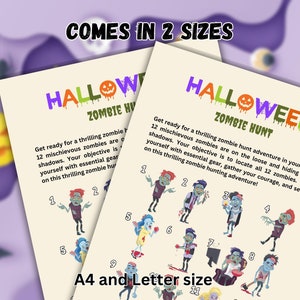 Printable Halloween Zombie Hunt for Kids | Halloween Activity for Kids ...
