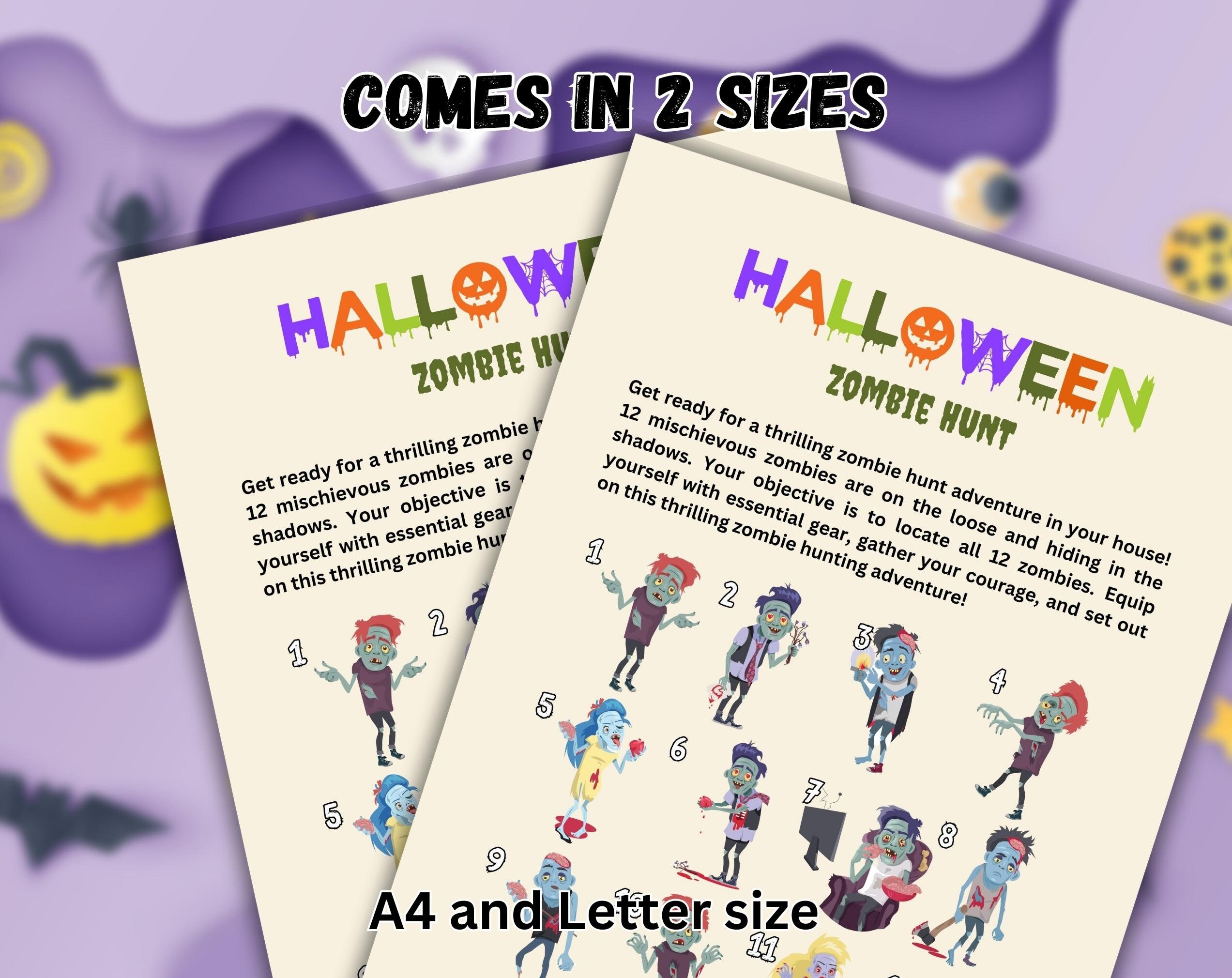 Printable Halloween Zombie Hunt for Kids | Halloween Activity for Kids ...