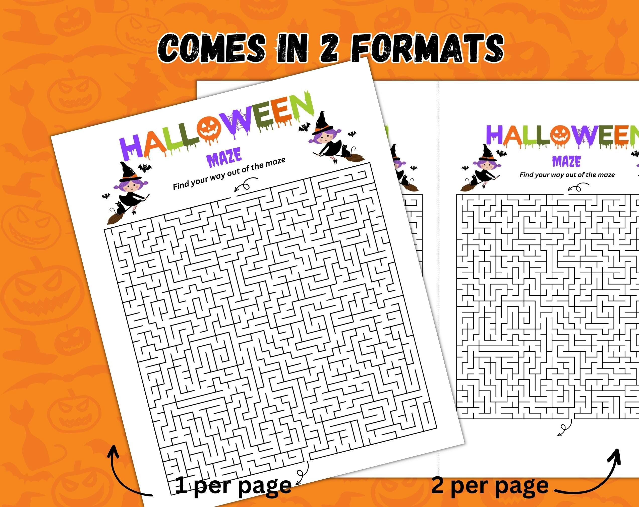 Halloween Maze | Printable Party Activity for Kids & Adults (digital ...