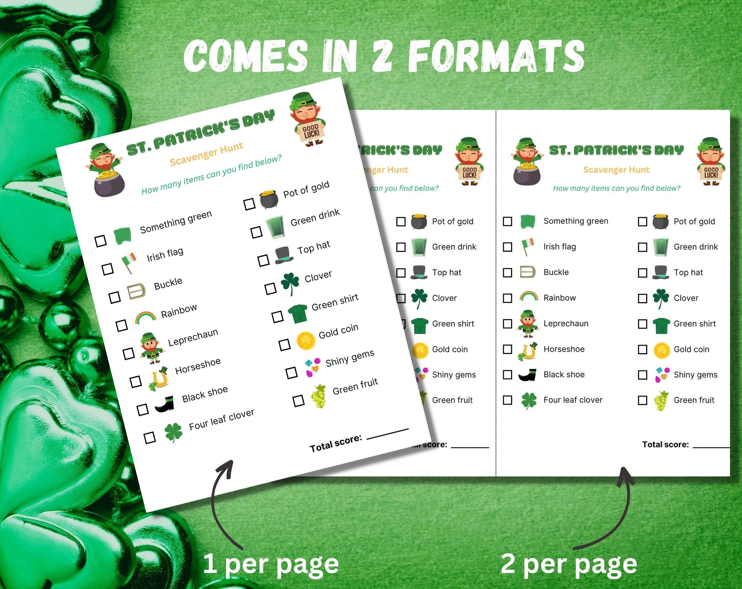 Printable St. Patrick's Day Scavenger Hunt for Kids | St. Patrick's Day ...