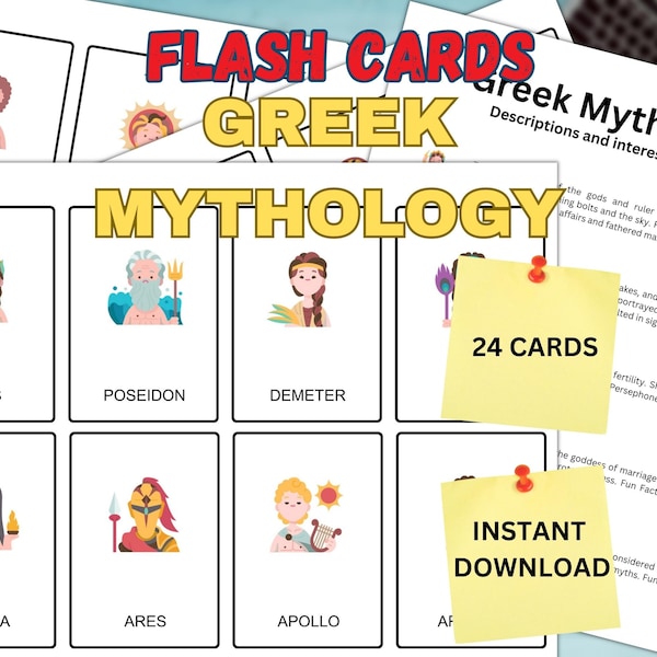 Greek Mythology Cards - Etsy