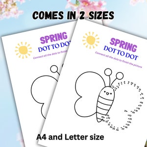 Printable Spring Dot to Dot | Spring Activity for Kids and Adults ...