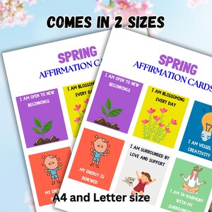 Printable Spring Affirmation Cards | Spring Positive Affirmation Cards ...
