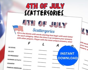 Printable 4th of July Charades Game | Fourth of July Activity for Kids ...