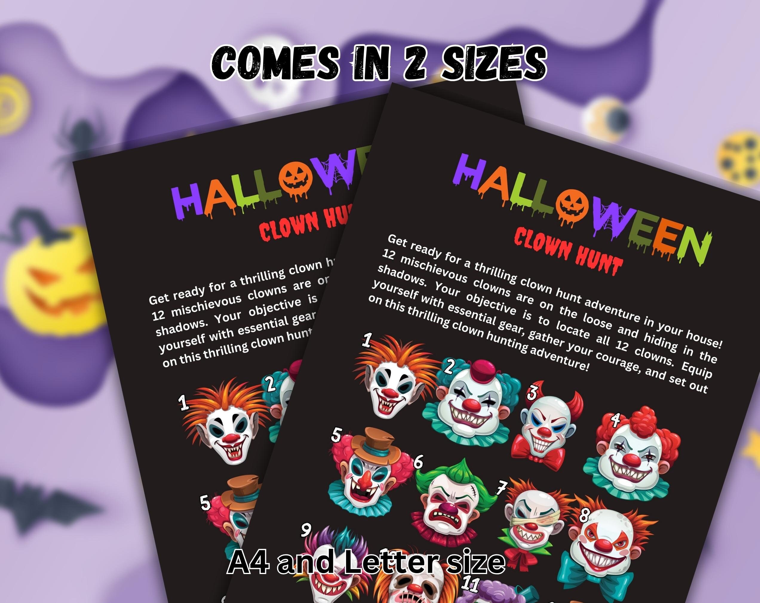 Printable Halloween Clown Hunt for Kids | Halloween Activity for Kids ...