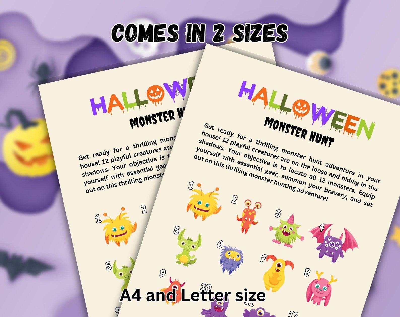 Halloween Monster Treasure Hunt | Printable Party Activity for Kids ...