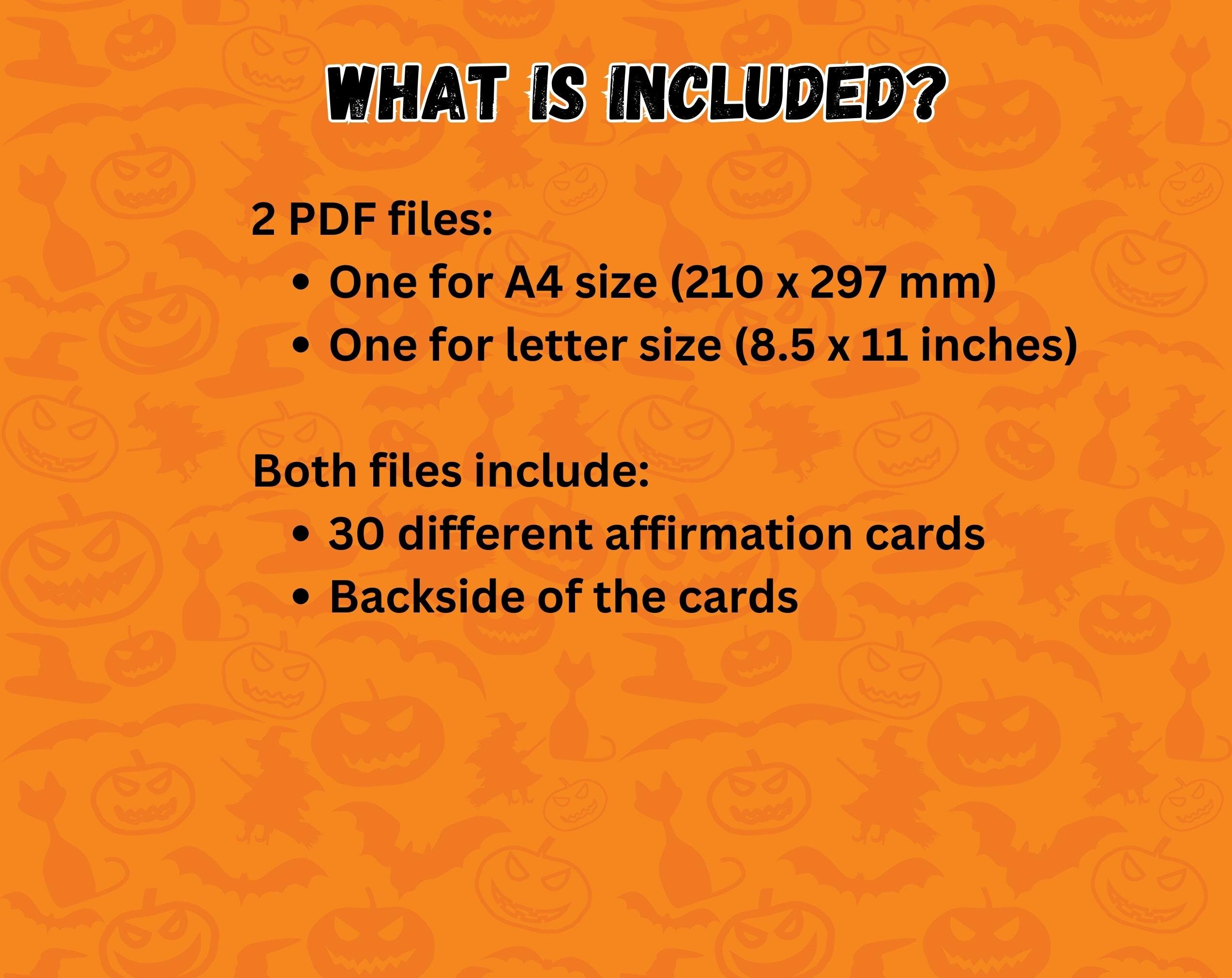 Printable Halloween Affirmation Cards | Halloween Positive Affirmation ...