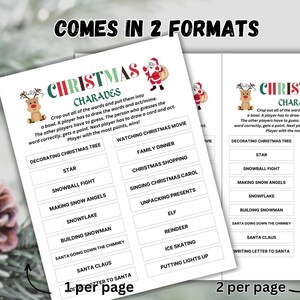 Printable Christmas Charades Game | Christmas Activity for Kids and ...
