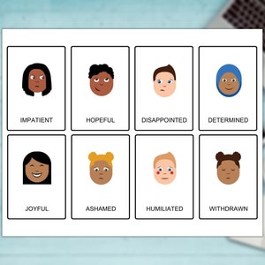 Printable Feelings Chart Flash Cards | Montessori Cards | 30 ...