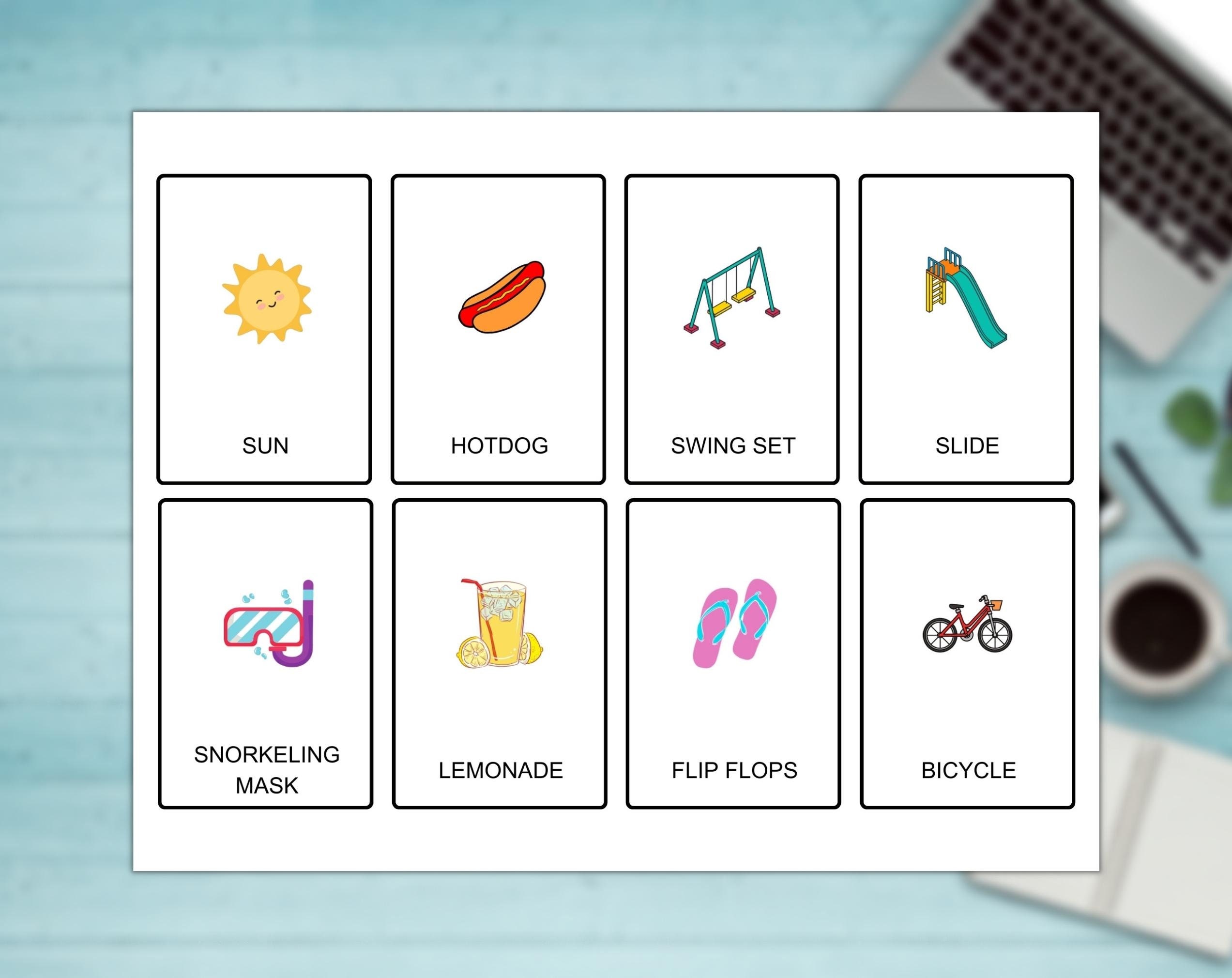 Summer Flash Cards | Montessori Language Learning (PDF Printable ...