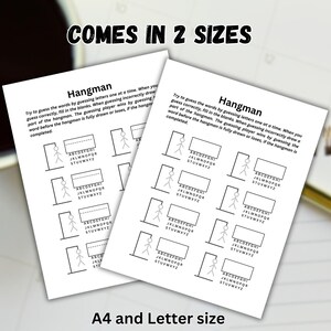 Printable Hangman Game Template | Activity for Kids and Adults | Party ...