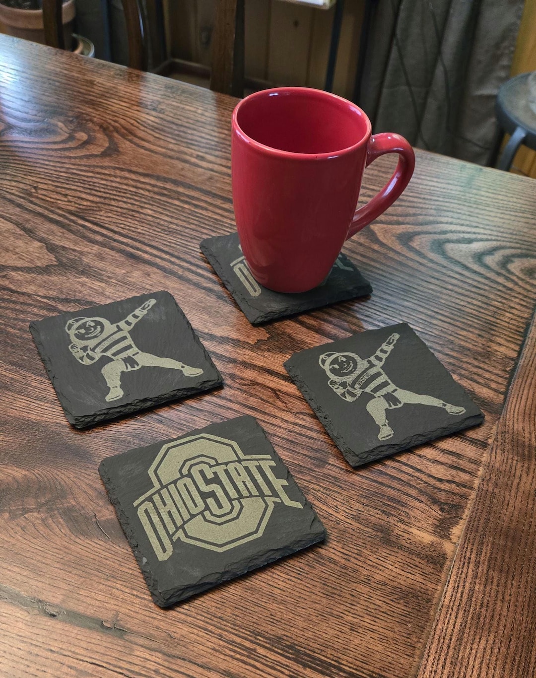 Set of 4 Ohio State Slate Coasters - Etsy