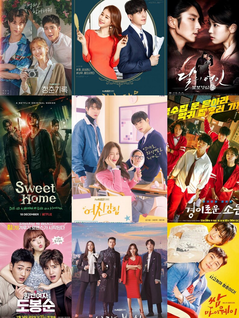50 Pcs Kdrama Poster Collage Kit INSTANT DOWNLOAD - Etsy