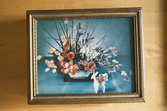 Large Gilded Wood Box / Vintage Keepsake Box, Lithogr… - Gem