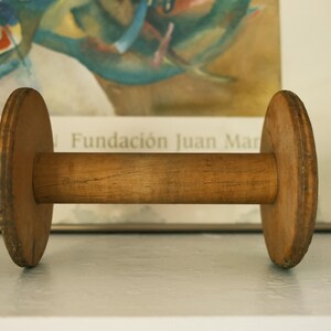 Large Vintage Wooden Industrial Textile Thread Sewing Spool Primitive 9 ...