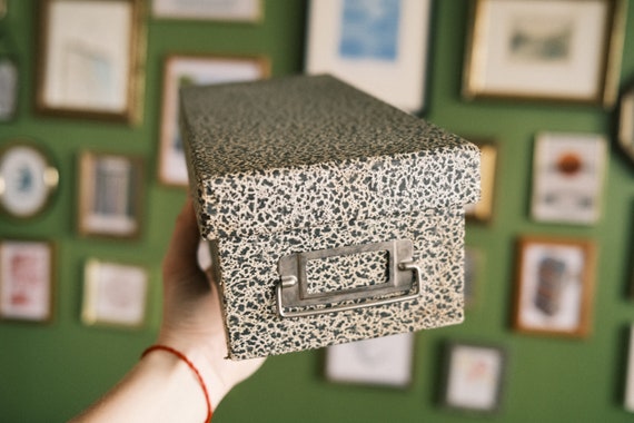 Vintage Cardboard File Box / Index Card File Box / Vintage - Etsy