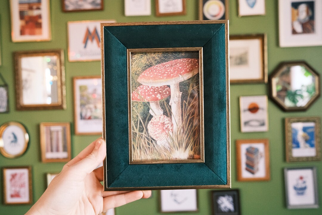 4x6 Emerald Green Velvet and Gold Tone Molding Picture Frame - Etsy