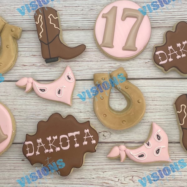 Western Theme Cookies - Etsy