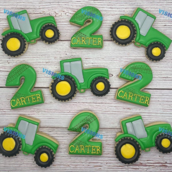 Tractor Cookies - Etsy