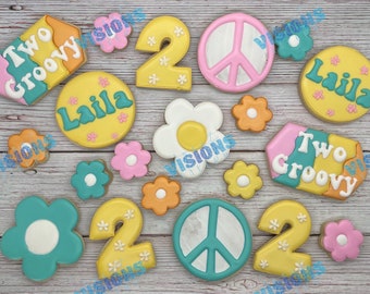 One Groovy Baby Decorated Cookies - Etsy