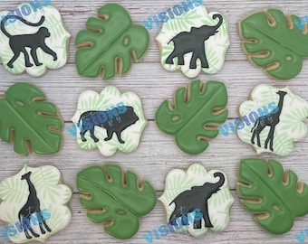 Jungle Animal Cookies - Etsy