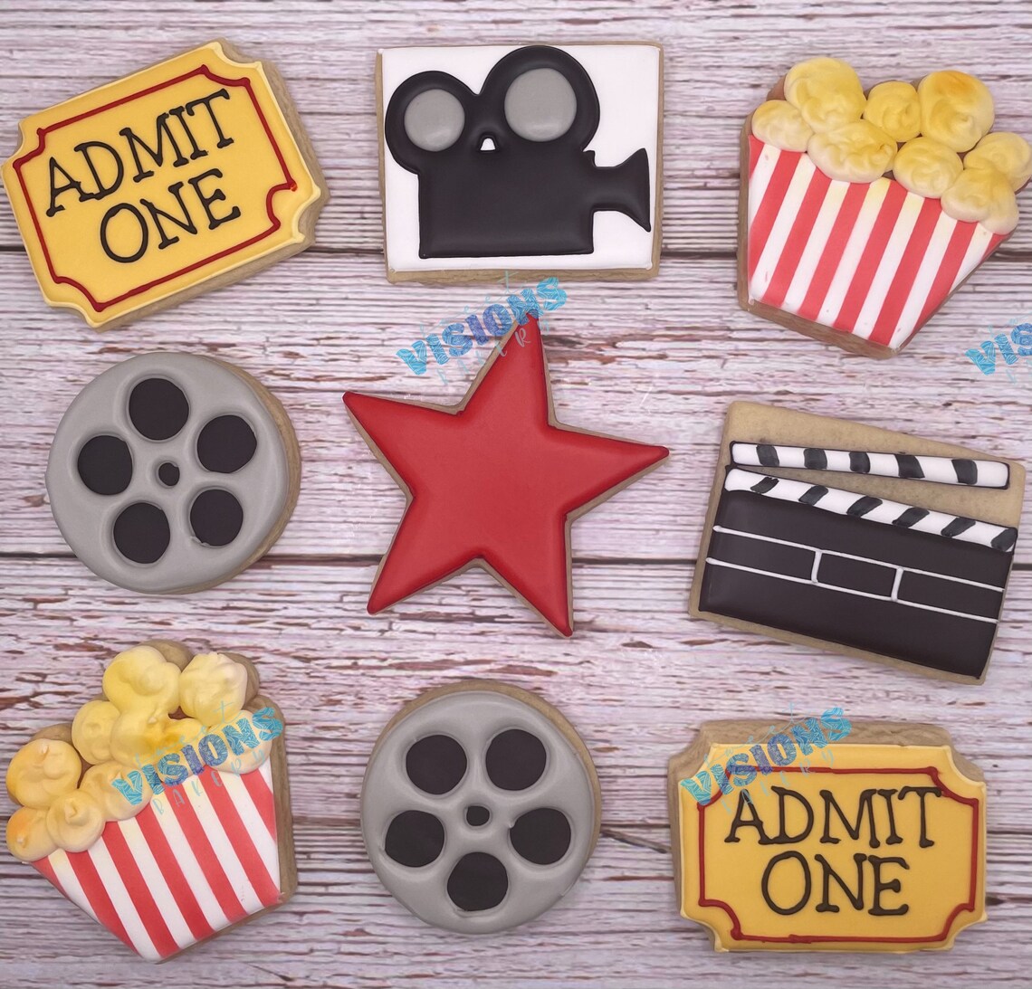 Hollywood Movie Night Cookies - Etsy