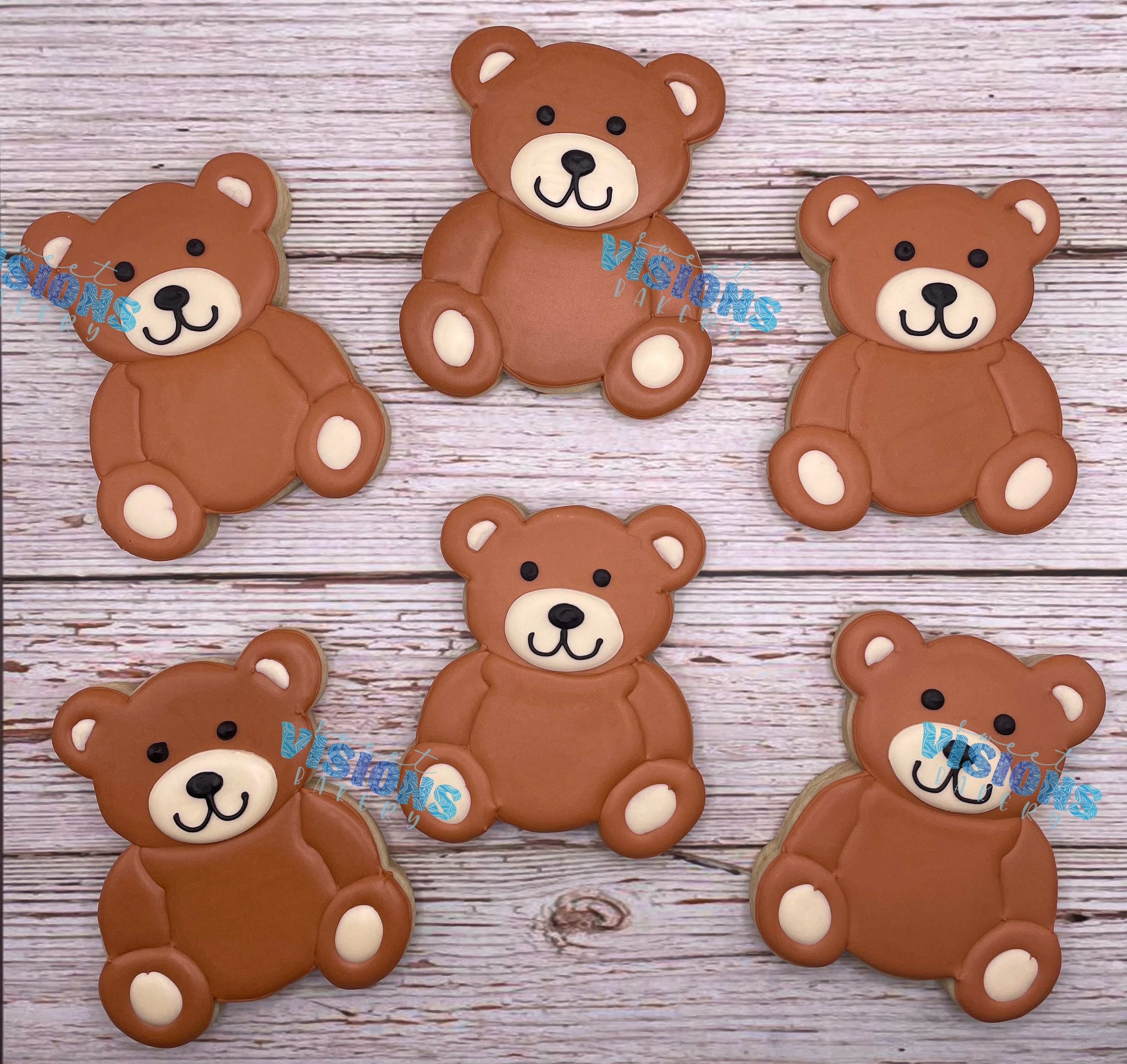 Teddy Bear Cookies - Etsy