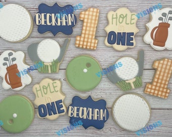 Hole in One First Birthday Golf Cookies - Etsy