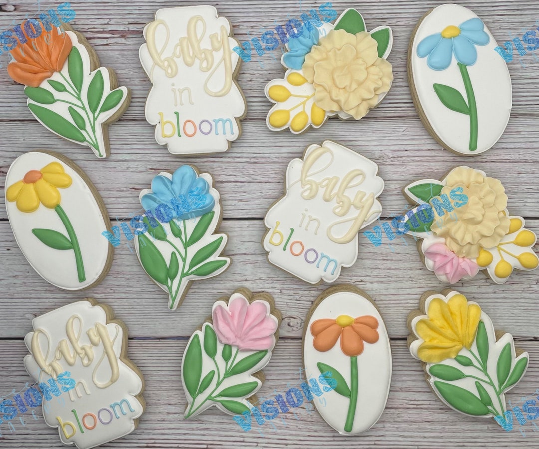 Baby in Bloom Cookies - Etsy