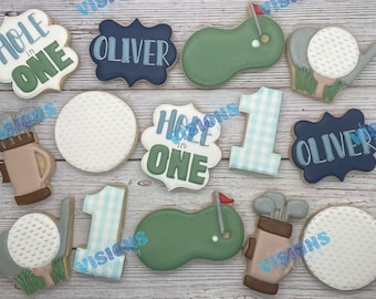 Hole in One First Birthday Golf Cookies - Etsy