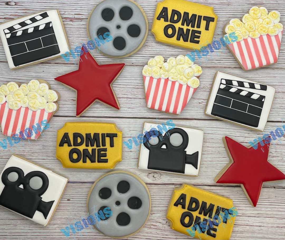 Hollywood Movie Night Cookies - Etsy