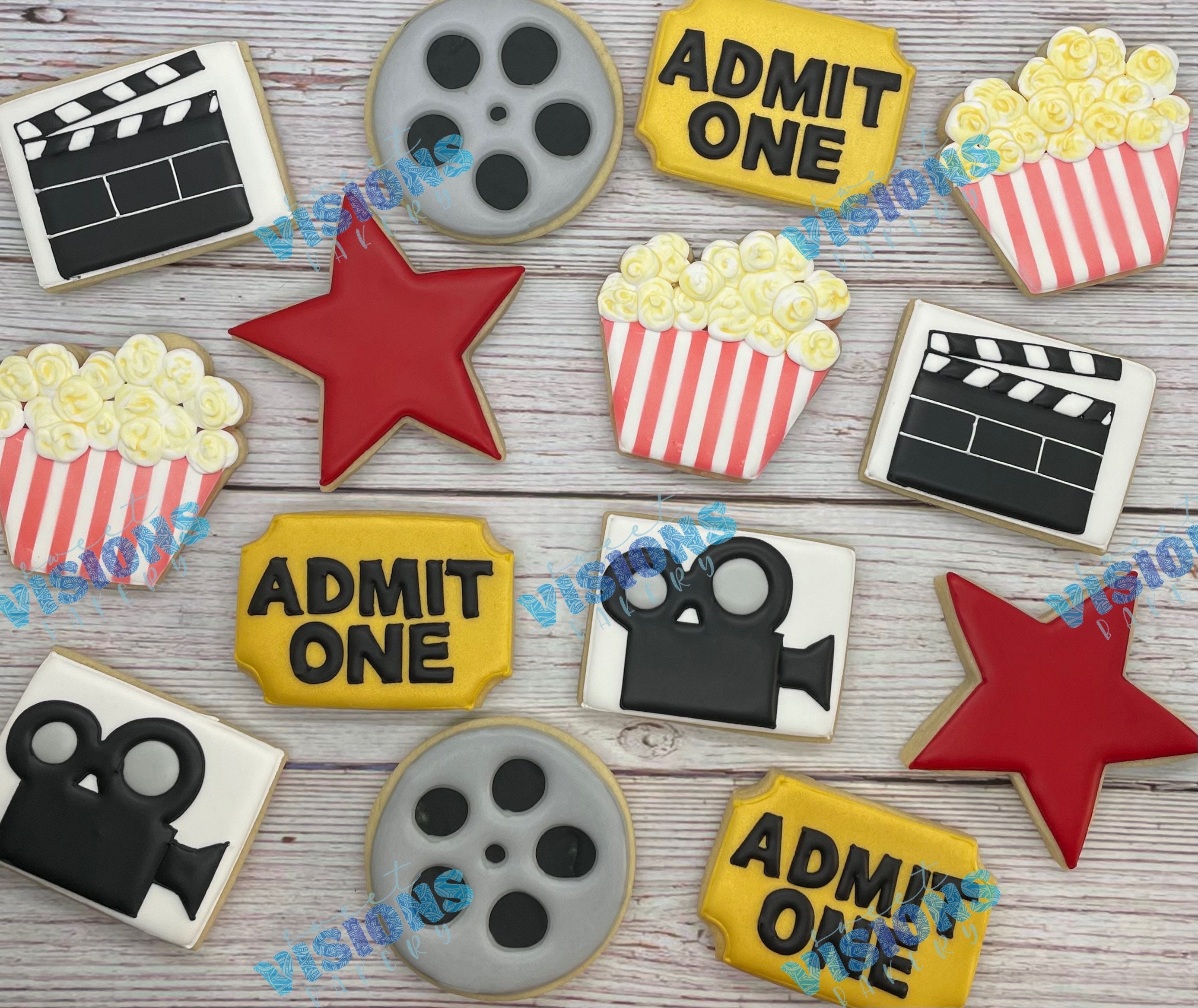 Hollywood Movie Night Cookies - Etsy
