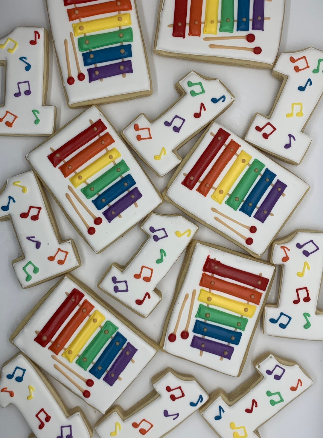 Xylophone Cookies First Birthday Instrument Cookies Toddler Birthday - Etsy