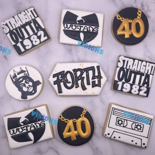 80's 90's HIP HOP Inspired Vanilla Sugar Cookies 12-1 - Etsy