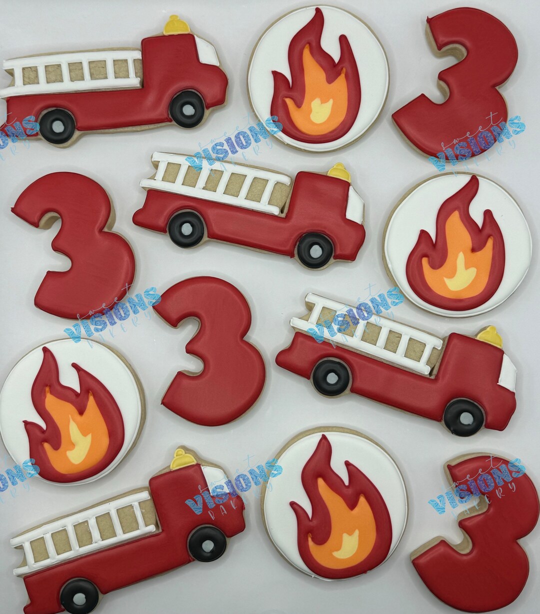Fire Truck Cookies - Etsy
