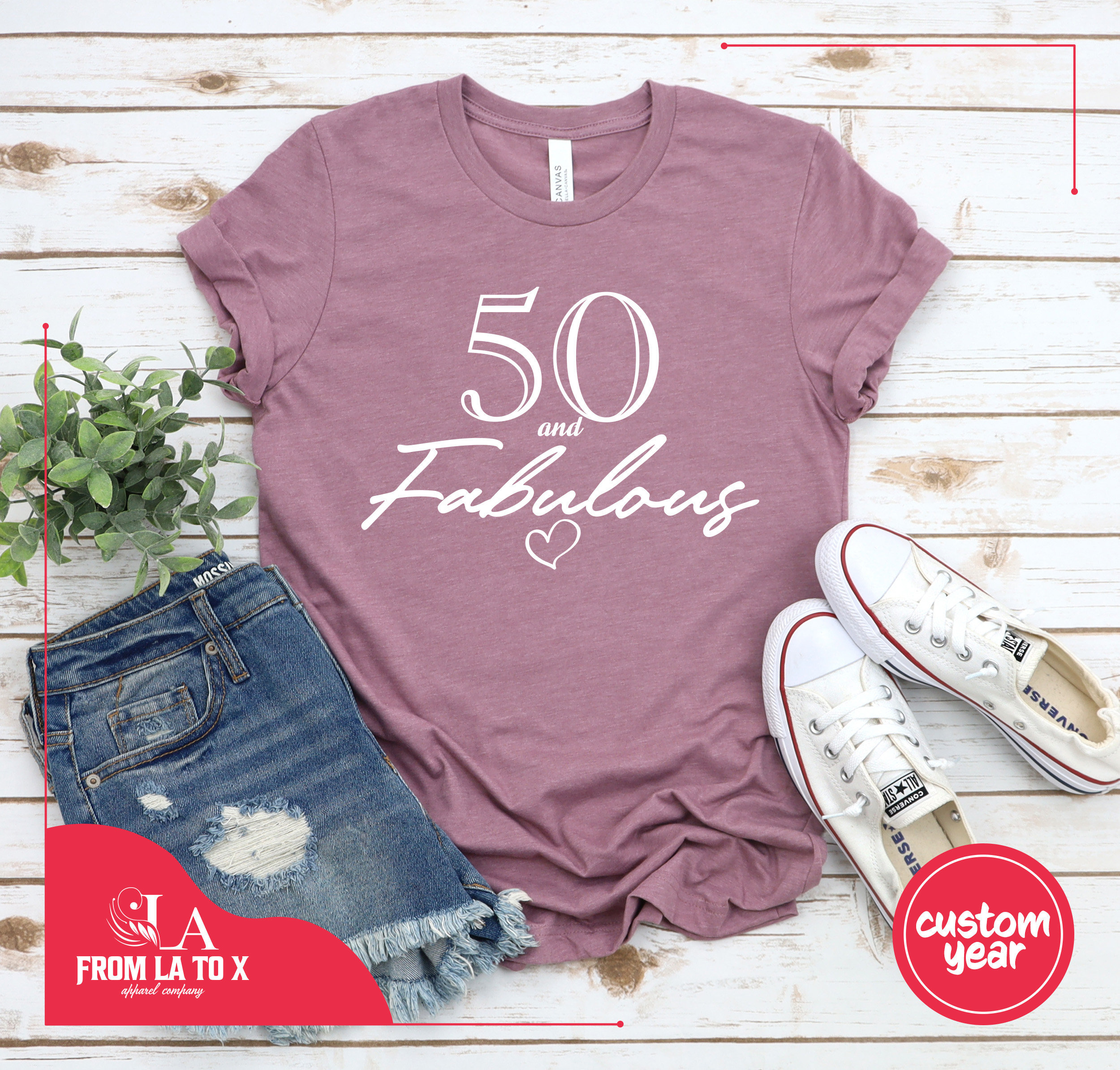 50 And Fabulous Shirt 50 Years Shirt 50th Birthday Shirt Etsy