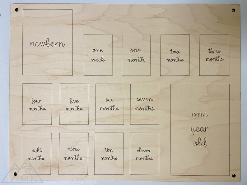 Personalized Babys First Year Frame | Etsy