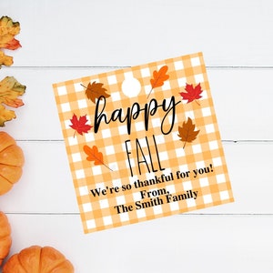 Editable Thanksgiving Favor Tag, Happy Fall Gift Tag Template ...