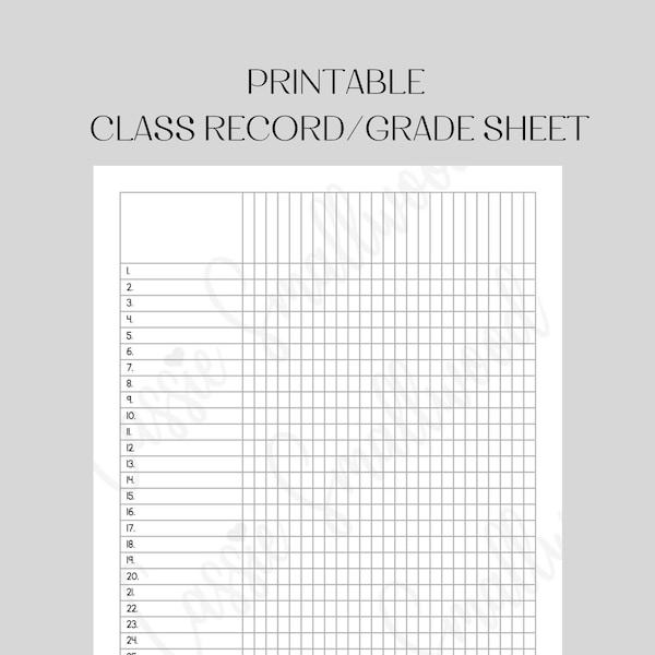 Teacher Class Assignments Tracker - Etsy