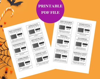 Halloween Prank Labels - Etsy