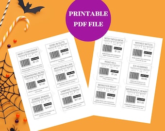Printable Fake Meat Labels Halloween Prank, Funny Fake Food Labels ...