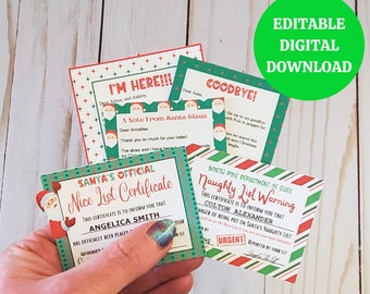Editable Instant Download Mini Elf Letter Bundle Kit, Mini Elf Arrival ...