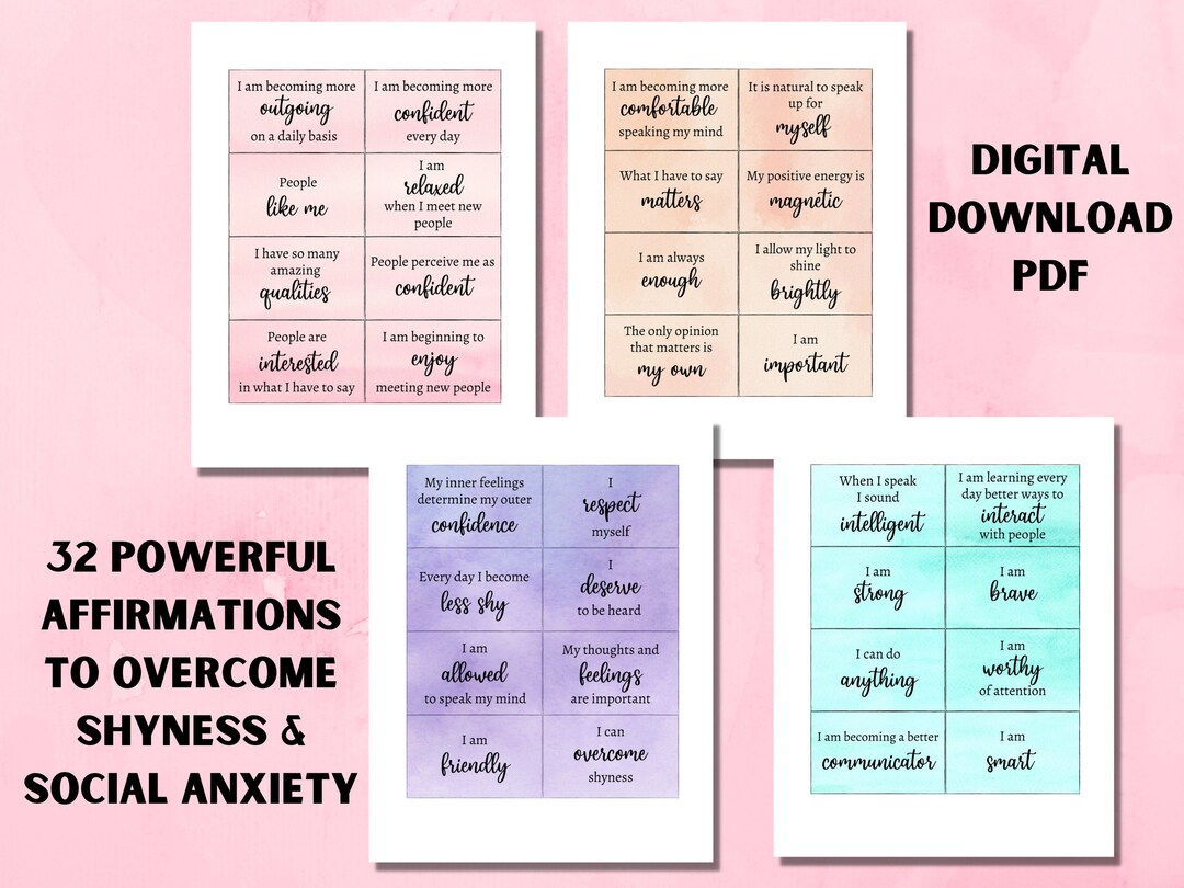 Affirmation Cards, Printable Motivational Cards, Positivity Cards ...
