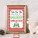 Editable Ugly Sweater Party Invite, Printable Voting Set, Treat Bag ...