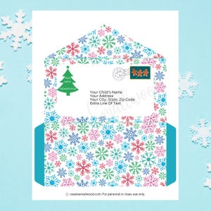 Editable Letter From Santa Envelope Template, Printable North Pole ...