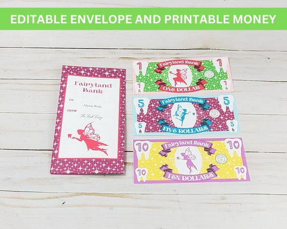 Tooth Fairy Money Envelope Printable