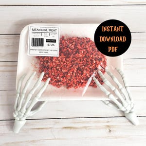 Printable Fake Meat Labels Halloween Prank, Funny Fake Food Labels ...